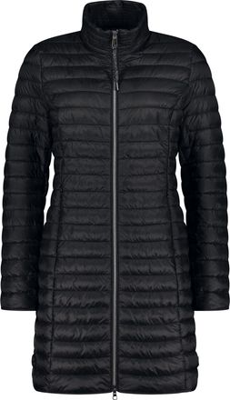 Cartoon Damen Steppjacke mit Stehkragen Schwarz,36