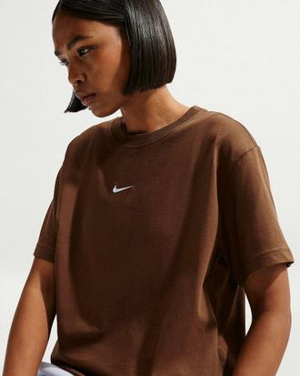 Nike T-Shirt W NSW CLASSIC SS TEE Kurzarm, mit Rundhalsausschnitt, aus Baumwoll-Jersey, normale L&auml;nge