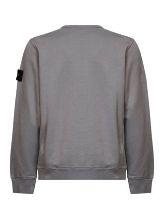Stone Island Mens Crewneck Sweatshirt Organic Cotton Grey Sweatshirts Sweater