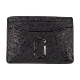 Marc Jacobs Womens Saffiano Calfskin Card Case Black Cases