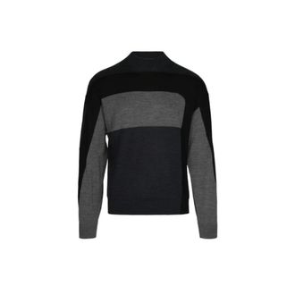 Emporio Armani Color Block Sweater - - Knitwear - Herren - Schwarzk - M