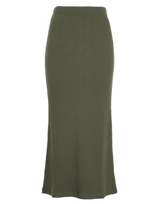 8 by YOOX RIBBED LOW-WAIST MAXI SKIRT