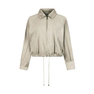 Liu Jo Femme, Vestes, Gris, Taille: 44 FR Suede Jacket