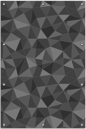 Wallario Outdoor-Poster f&uuml;r Garten oder Balkon Geometrisches Schattenmuster, Motivbanner Gr&ouml;&szlig;e: ca. 80 x 120 cm, Outdoor-Bild