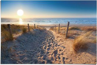 Reinders Poster, Weg durch die D&uuml;nen, Schlafzimmer, Poster, Wanddeko, Room Decor, 150 gr. gl&auml;nzend Bilderdruckpapier, Beige, 61 x 91,5cm