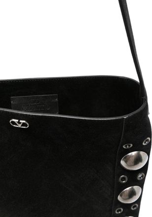 Valentino Garavani Studded Suede Belt Bag - Black
