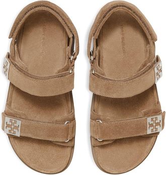 Tory Burch Suede Platform Sandals - Beige