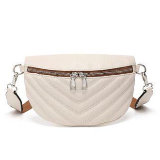 Miss Lulu Bauchtasche Damen Umh&auml;ngetasche Crossbody Bag mit verstellbarem und abnehmbarem Breiten Riemen