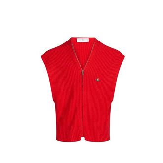 Vivienne Westwood Veste maille zipp&eacute;e sans manches en laine et cachemire