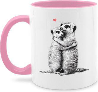 Shirtracer Tasse Tassen 325ml - Ich liebe dich Geschenke Erdm&auml;nnchen Paar Geschenk P&auml;rchen Geschenke Liebe I Paare Geschenk - 325 ml - Rosa - mit herz