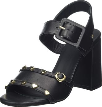 Love Moschino Damen Ja16378g0gia000 Absatz-Sandalen, Schwarz, 35 EU