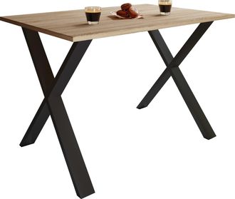 VCM Premium Holz Esstisch/H. 76 x B. 110 x T. 50 cm/K&uuml;chentisch Speisetisch Tisch Xona X