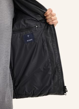 Joop Leder-Steppjacke schwarz