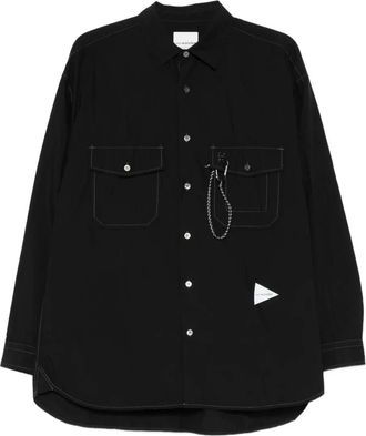 And Wander chemise à poches multiples - Noir