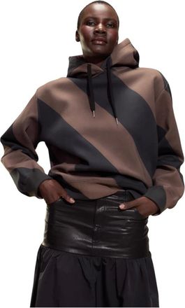 Cynthia Rowley Femme, Sweatshirts et sweats à capuche, Brun, Taille: 42 FR Sweat à capuche rayé