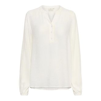 Kaffe Femme, Blouses et Chemises, Blanc, Taille: 44 FR Craie Chemisier Col en V Style Kamathilde