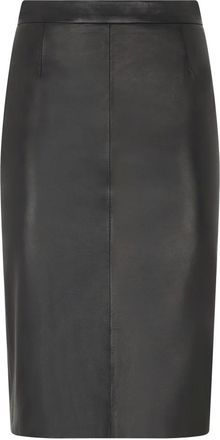 Red Valentino Femme, Jupes, Noir, Taille: 42 FR Fitted Leather Skirt