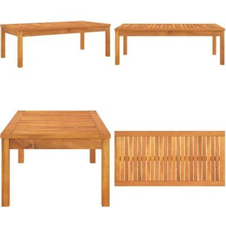 vidaXL Couchtisch 100x50x33 cm Massivholz Akazie - Couchtisch - Gartenm&ouml;bel - Outdoor M&ouml;bel - Esszimmertisch - Balkonm&ouml;bel - Home & Living