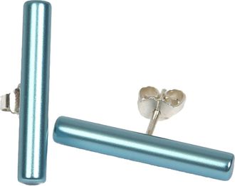 DeMarie Ohrringe eloxiertes Aluminium hellblau