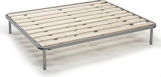 Talamo Italia Doppelbettuntergestell Anastasia, orthopädisches Untergestell mit gehobelten Lattenrosten, 100 % Made in Italy, 120 x 190 x 31 cm