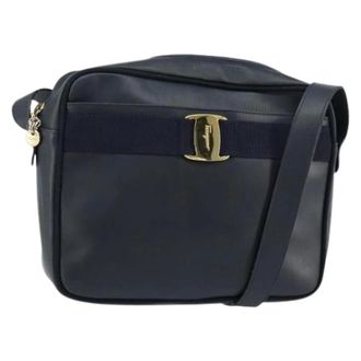 Ferragamo Sac bandouli&egrave;re en cuir Pre-owned - Femme - Pre-owned - Bleu - Taille: ONE Size