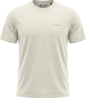 John Richmond Homme, Tops, Blanc, Taille: M T-Shirt Basic