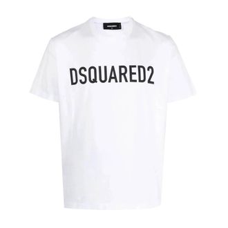 Dsquared2 Italienische T-Shirts f&uuml;r M&auml;nner - - Tops - Herren - Wei&szlig; - L