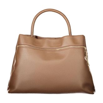 Twinset Shopper Bag mit Tasche und ovalem T-Verschluss - - Bags - Damen - Braun - ONE SIZE
