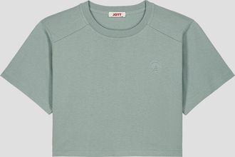 Jott T-shirt col rond en coton Vert min&eacute;ral Mazu - Taille XS