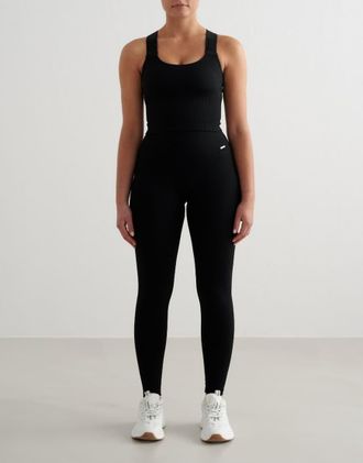 Aim'n Geripptes, nahtloses Bustier in Schwarz mit starker St&uuml;tzfunktion