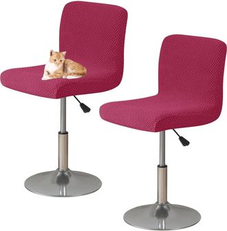 Generic Barhocker Bez&uuml;ge Kratzfest f&uuml;r Katzen Barhocker Schonbez&uuml;ge mit R&uuml;ckenlehne Sitzbez&uuml;ge f&uuml;r Kneipenst&uuml;hle 2er-Set 4er-Set f&uuml;r K&uuml;che Esszimmer Caf&eacute; (Bur