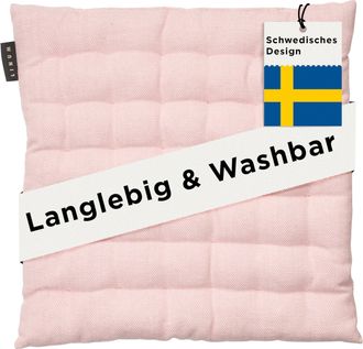 Linum Pepper Stuhlkissen 40x40 aus 100% Baumwolle, Premium Sitzpolster f&uuml;r K&uuml;che, Esszimmer und Outdoor, Komfortables Sitzkissen Stuhl, formstabil, Sitzkiss