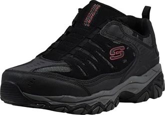 Skechers Gowalk Flex Chaussures de marche pour homme, baskets athlétiques, décontractées, à enfiler, avec mousse Air Cooled, noir/charbon, 42.5 EU