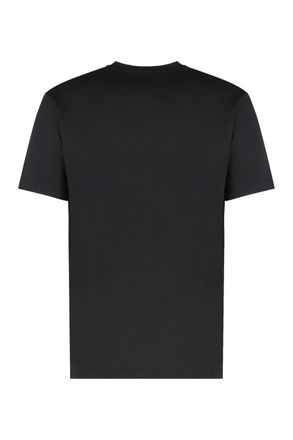 Emporio Armani Mens Logo Print T-Shirt Black Viscose T-Shirts And Polos