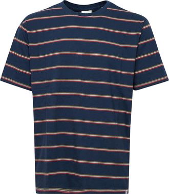 Solid SDJoel Tee Herren T-Shirt Kurzarm Shirt Basic Hochwertige Baumwoll-Qualität Rundhalsausschnitt Überschnittene Schultern Oversize Fit mit feinen Streif