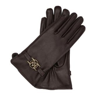 Kazar Braune Lederhandschuhe mit Monogramm - - Accessories - Damen - Braun - M