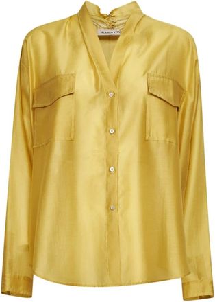 Blanca Vita Femme, Blouses et Chemises, Jaune, Taille: 40 FR Ciuffo Shirt