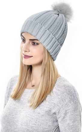 Generic Bonnet Femme Hiver Bonnet Femme Chapeau Femme Hiver Confortable Classique - Tricot &Eacute;pais Douillet Hiver, Style Ample Et Chaud, Parfait pour Journ&eacute;es F