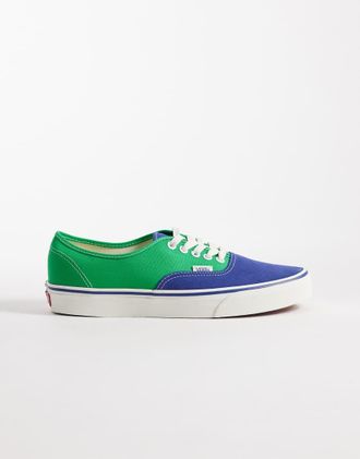 Vans Authentic - Baskets - Bleu marine et vert