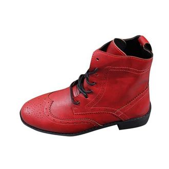 Generic Bottines &agrave; lacets confortables et d&eacute;contract&eacute;es pour femme - &Eacute;l&eacute;gantes et d&eacute;contract&eacute;es - Polyvalentes - Talon bas - Chaussures de marche classiques, 