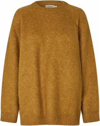 Masai Rundhals-Strickpullover mit langen &Auml;rmeln - - Knitwear - Damen - Braun - M