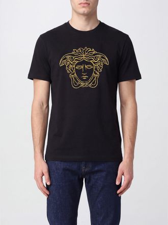Versace T-shirt slim fit en coton avec imprim&eacute; graphique Medusa