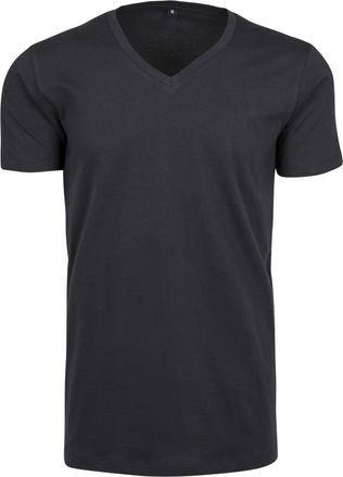 Build Your Brand Light T-Shirt V-Neck, Navy, 4XL