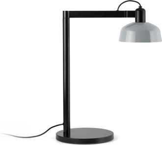 Faro Barcelona Faro Barcelona - Faro Tatawin Lampe de bureau noire, bleu gris brillant, 1 x E27