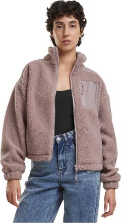 Urban Classics Damen Ladies Sherpa Mix Jacket duskrose, 3XL