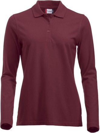 Clique Damen Classic Long Sleeved Womens Marion Polo Poloshirt, Rot (Burgunderrot), 38(Hersteller Gr&ouml;&szlig;e: Medium)