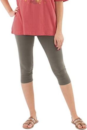 Coline Legging Court Basique pour Femme - Couleur : Kaki - Taille : XXL