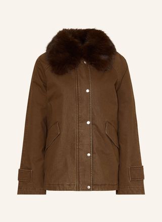 Marc O'Polo Marc Opolo Jacke Mit Abnehmbarem Kunstfell-Kragen braun