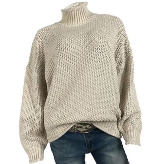 Generic Pull &eacute;pais pour femme | Pull &agrave; col roul&eacute; manches chauve-souris Pulls &agrave; manches longues | Pulls surdimensionn&eacute;s Manches chauve-souris Pull &agrave; manches lo