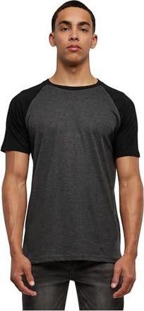 Urban Classics T-Shirt Raglan Contrast Homme T-Shirt Manches Courtes Anthracite/Noir XXL